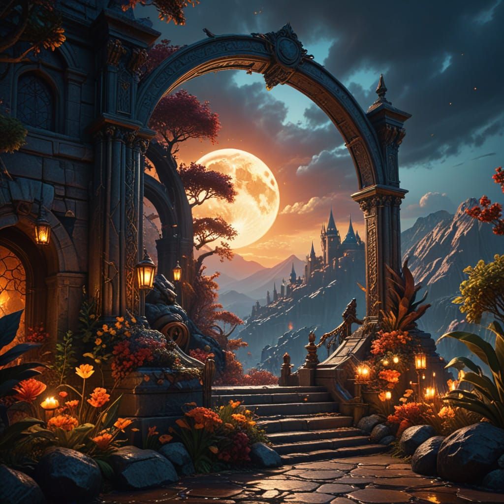 A breathtaking summerscape - Surreal Sunset Dreamscape in Go...