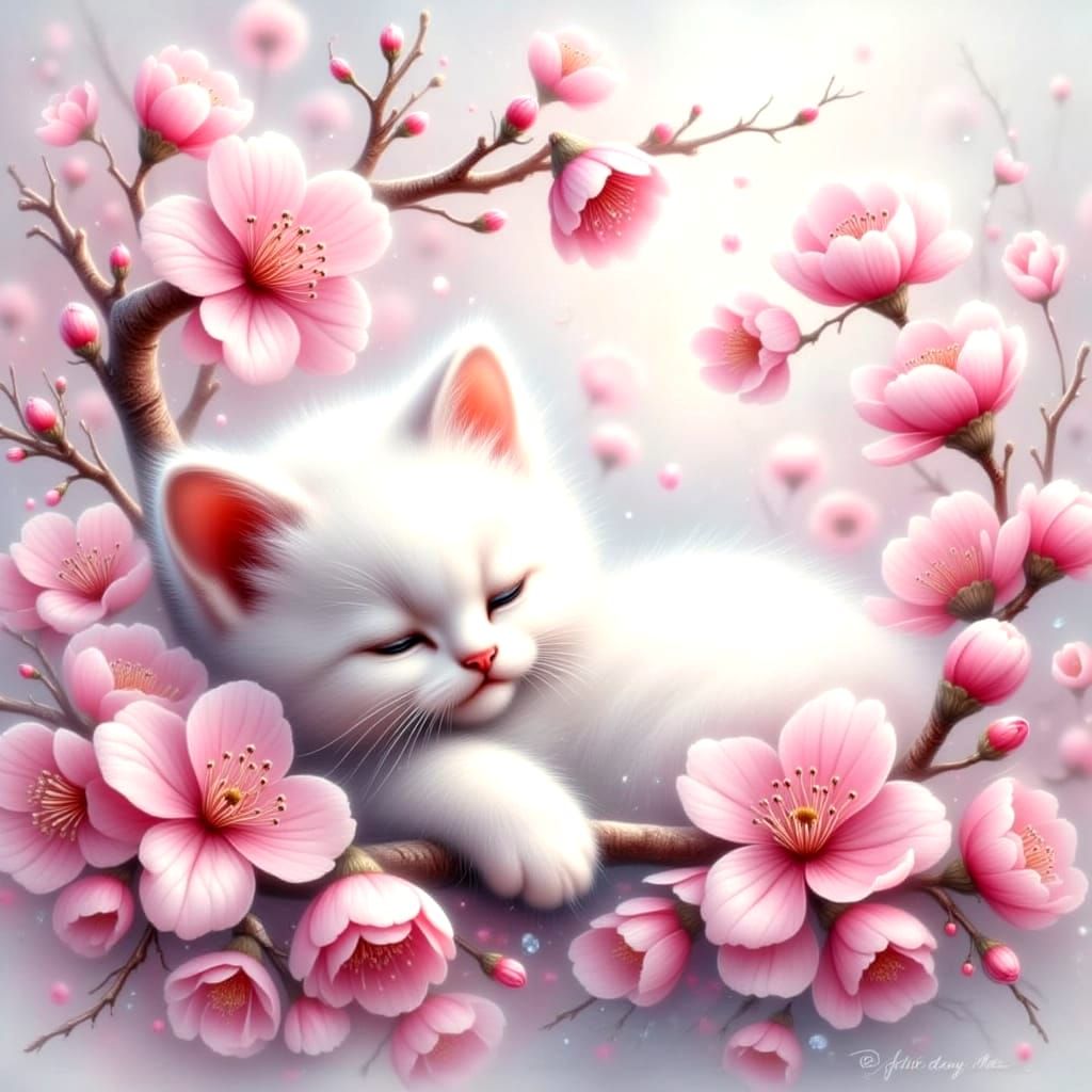 Cherry blossom kitten - Cherry blossom kitten