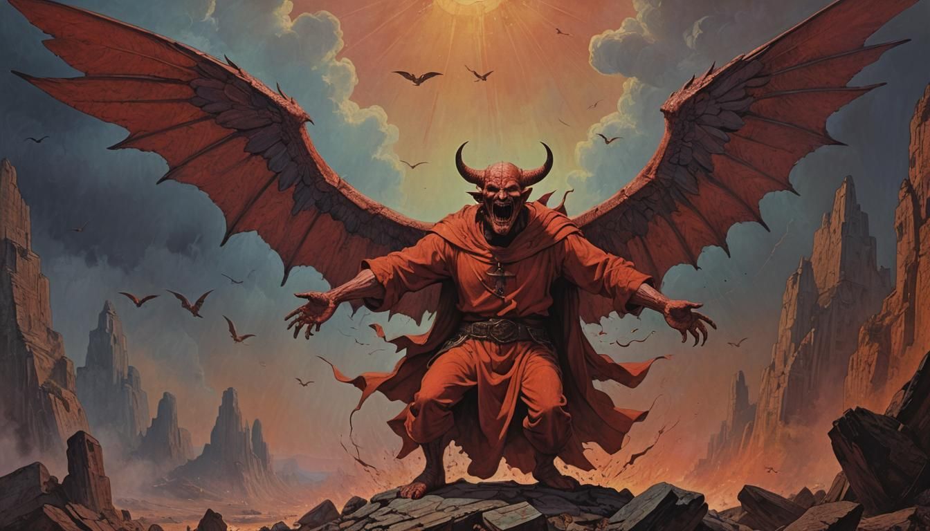 ( Satan laughing, spreads his two wings:1.3) / epic 1960s anti-war ...