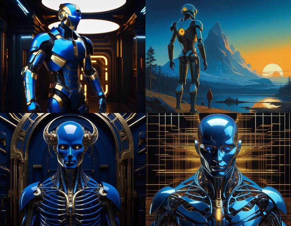 Cyber Renaissance Human Form with Intricate Mechan... - AI Art