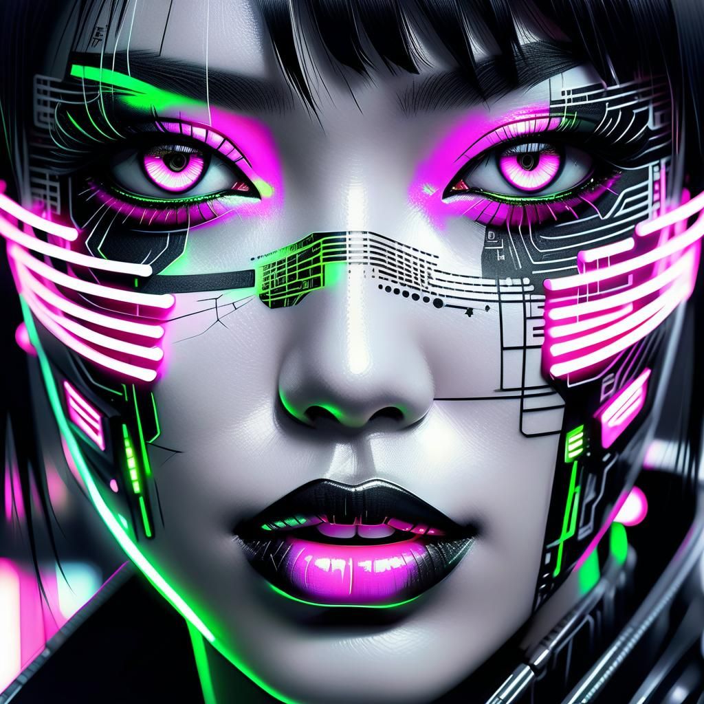 CYBERPUNK CLOSE-UP - AI Generated Artwork - NightCafe Creator