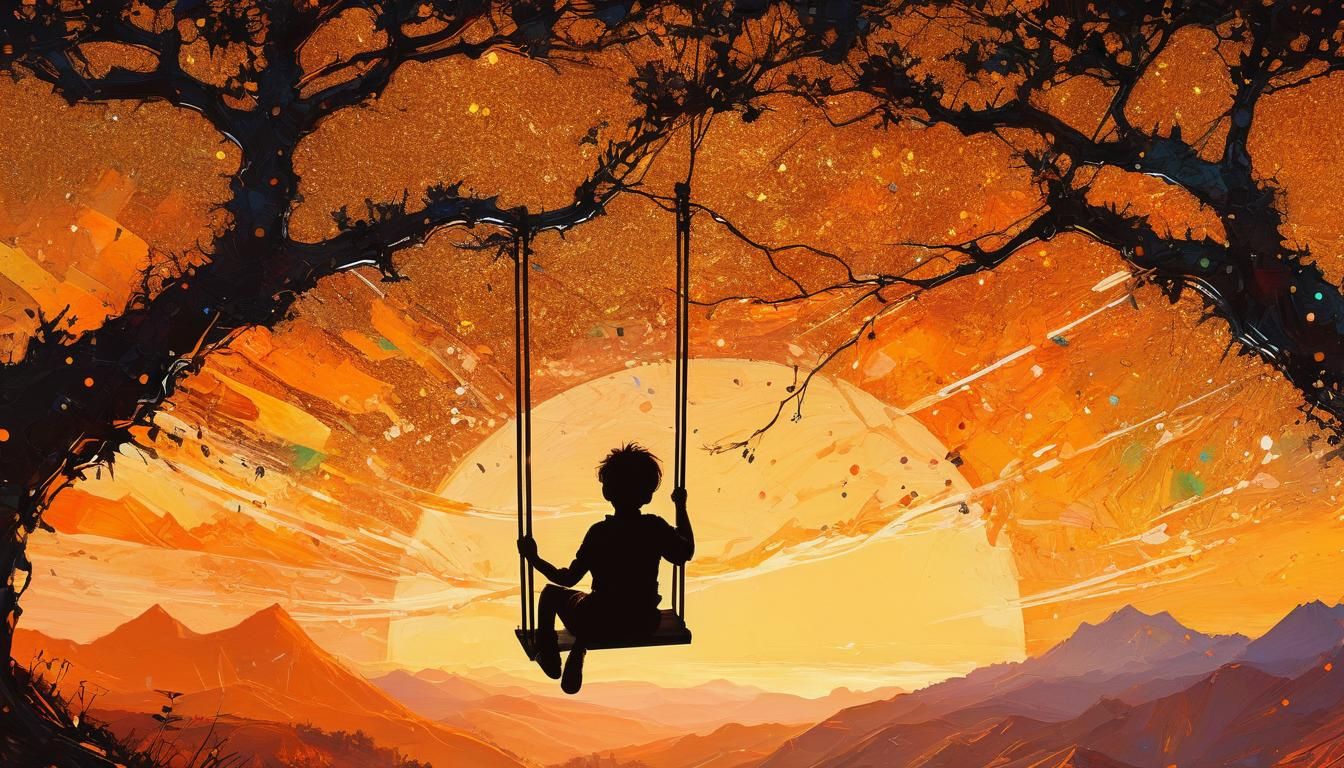 Swing sunset - AI Generated Artwork - NightCafe Creator