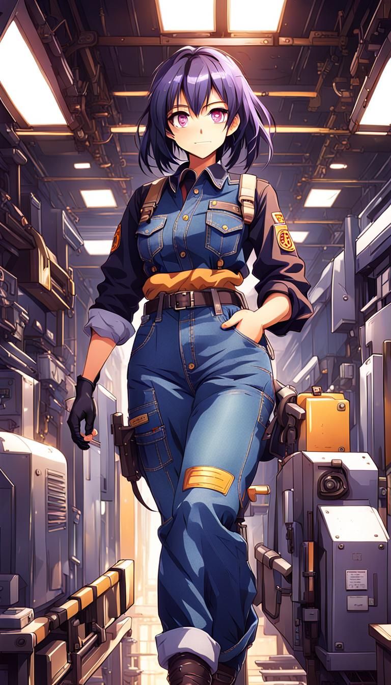 Mechanic Waifu - AI Generated Artwork - NightCafe Creator