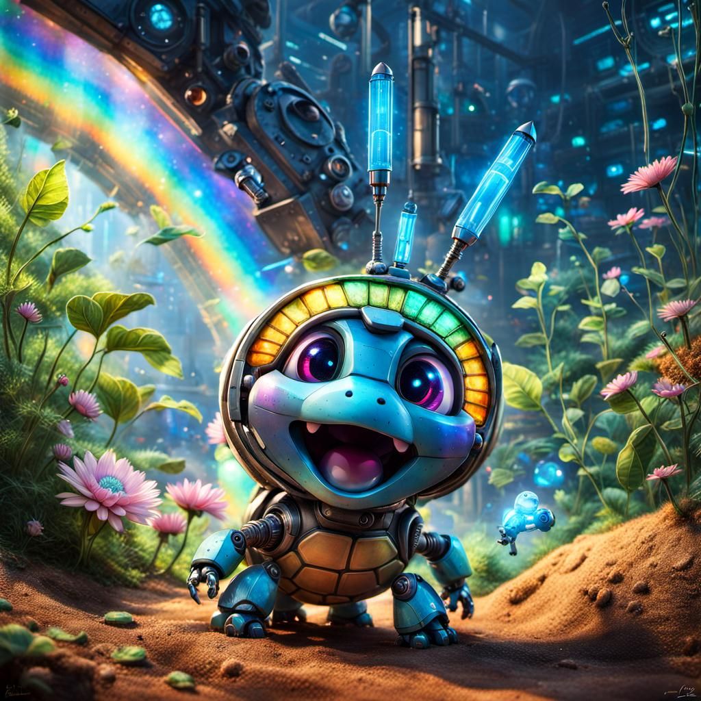 Robotic Turtle - AI Generated Artwork - NightCafe Creator
