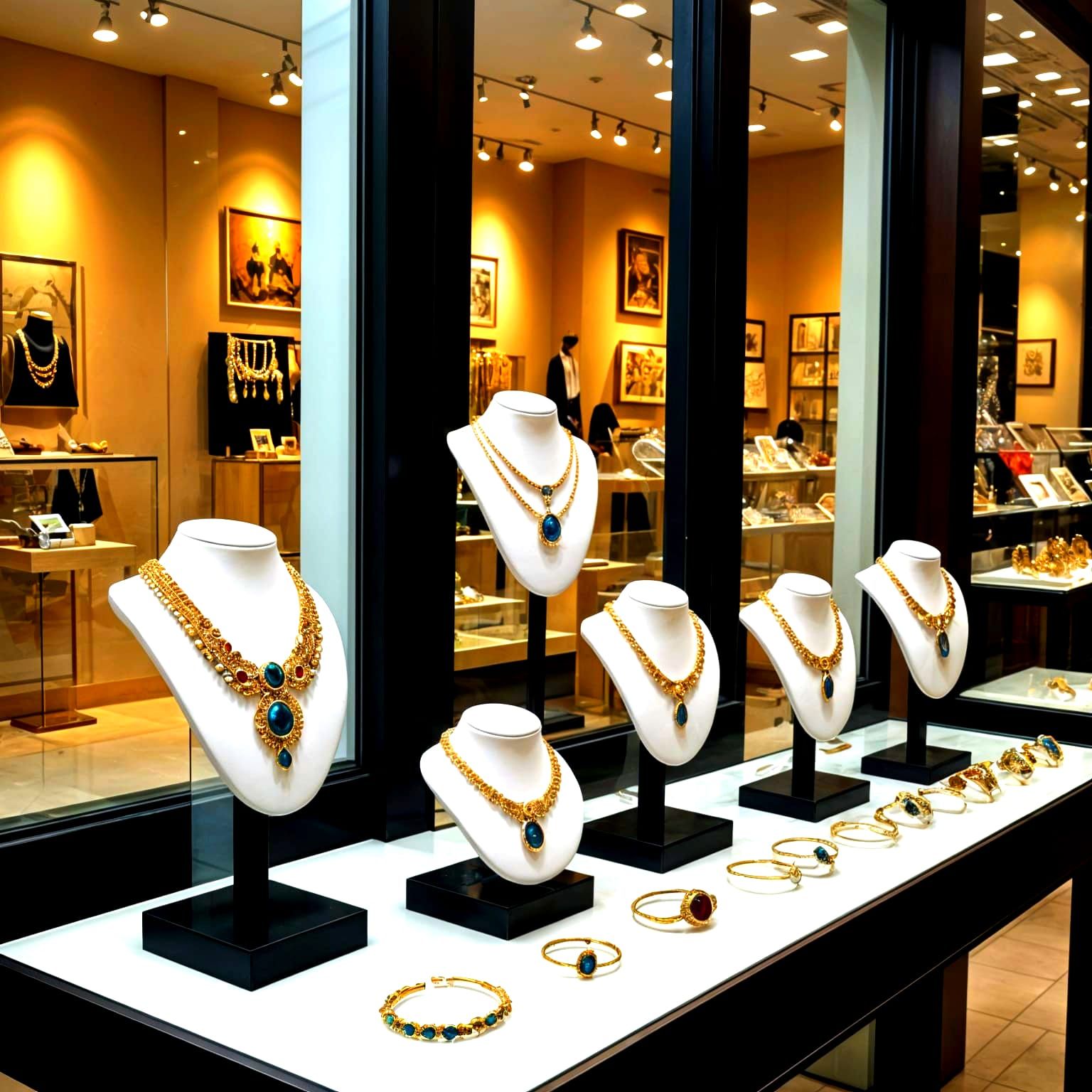 Jewelery store display window - Luxurious Jewelry Display Wi...