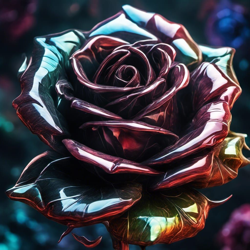 Shiney rose - AI Generated Artwork - NightCafe Creator