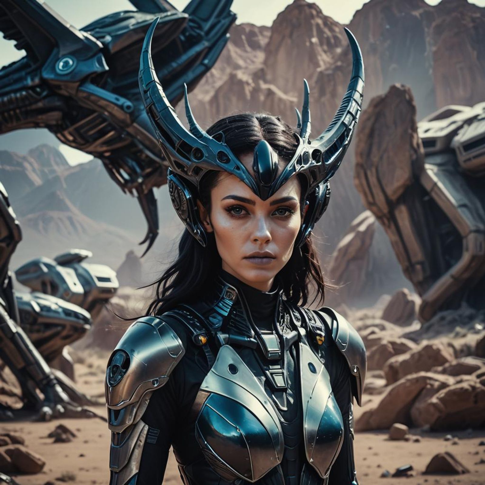 Raven alien girl - AI Generated Artwork - NightCafe Creator