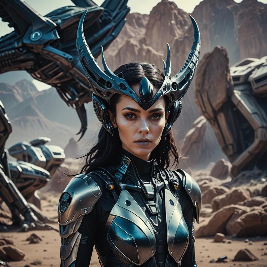 Raven alien girl - AI Generated Artwork - NightCafe Creator