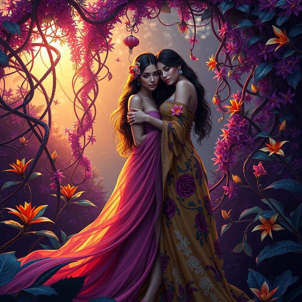 Besties forever - Vibrant Latina Goddesses in Enchanted Ga...