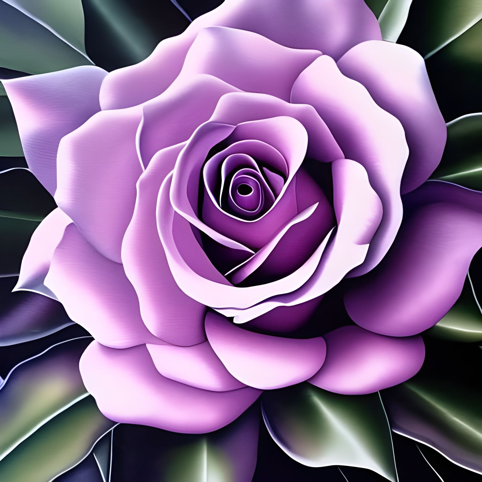 Rose light purple with shadow and highlights, hyperrealism detailed ...