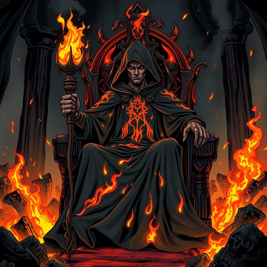 Dark Lord Spontaneous Combustion Reigns Supreme in... - AI Art