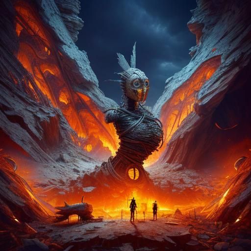 a close-up material mummy patched clay and wire sculpture with weird ...