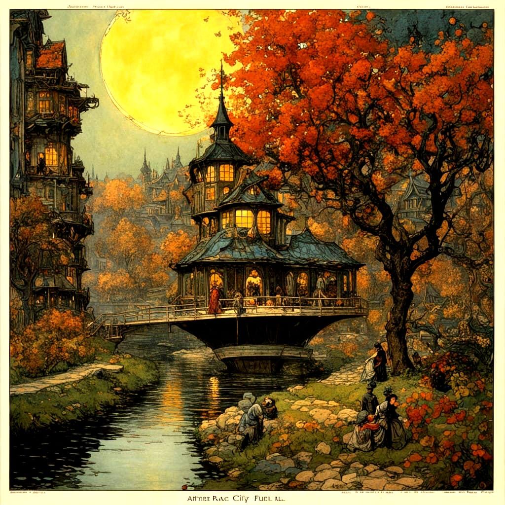 💐🌳🌄🌠solarpunk city, by Arthur Rackham, Edmund Dulac, James R Eads, Pino Daeni, Charles Dana Gibson