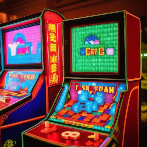 Inside the arcade machine - AI Generated Artwork - NightCafe Creator