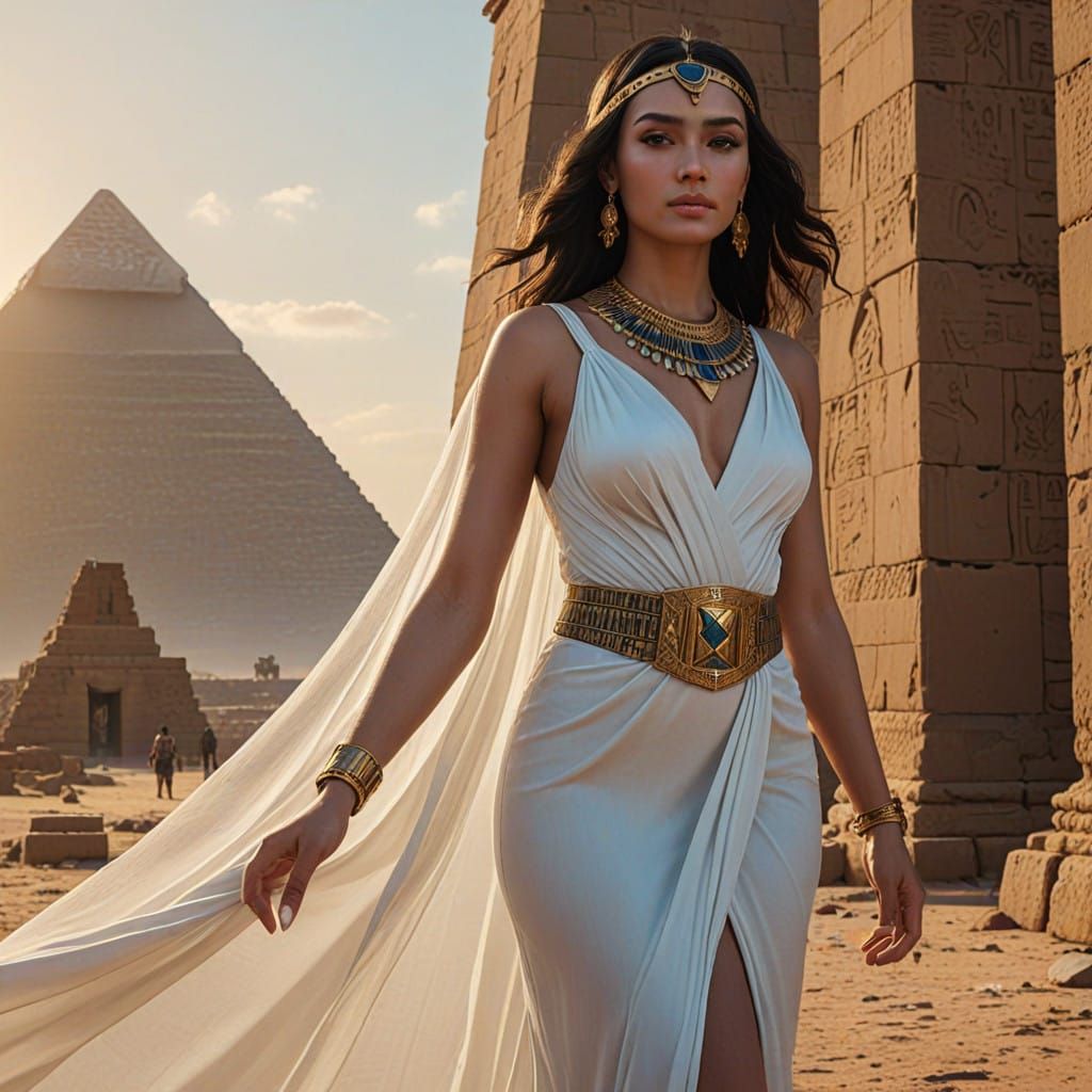 Cleo - Egyptian Queen Before the Great Pyramid of Giza