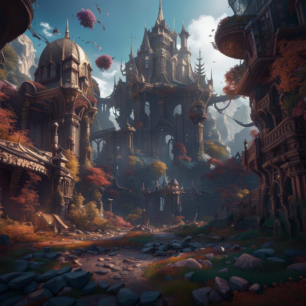 City falling - AI Generated Artwork - NightCafe Creator