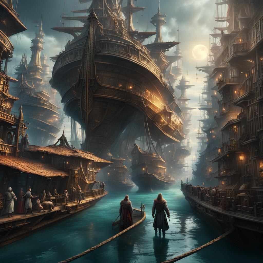 All civilization is sea bound - AI Generated Artwork - NightCafe Creator