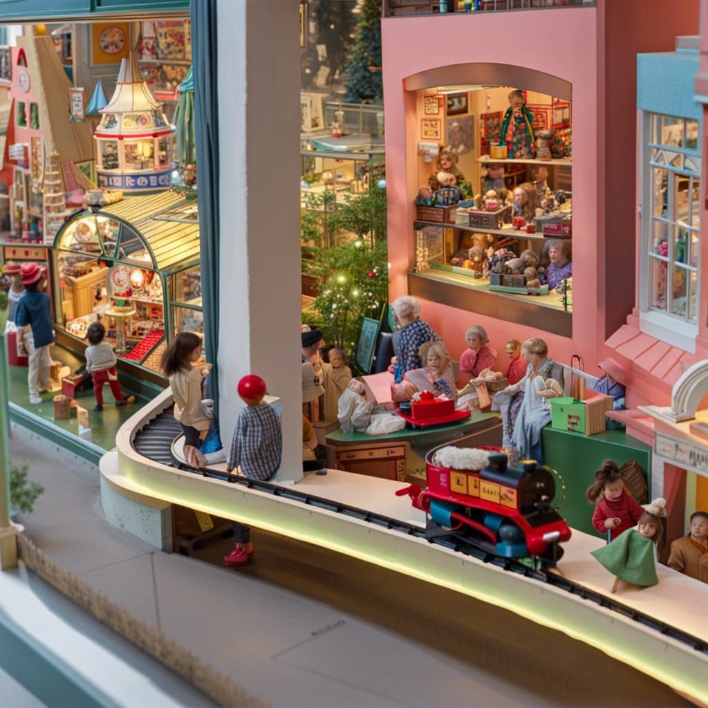 A peek into the toy store - AI Generated Artwork - NightCafe Creator