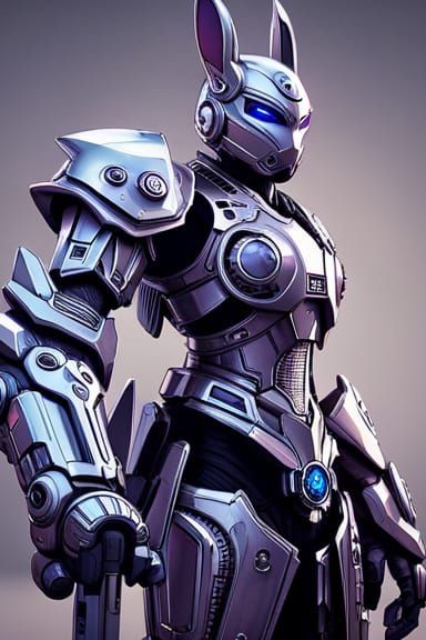 Mecha Rabbit - AI Generated Artwork - NightCafe Creator