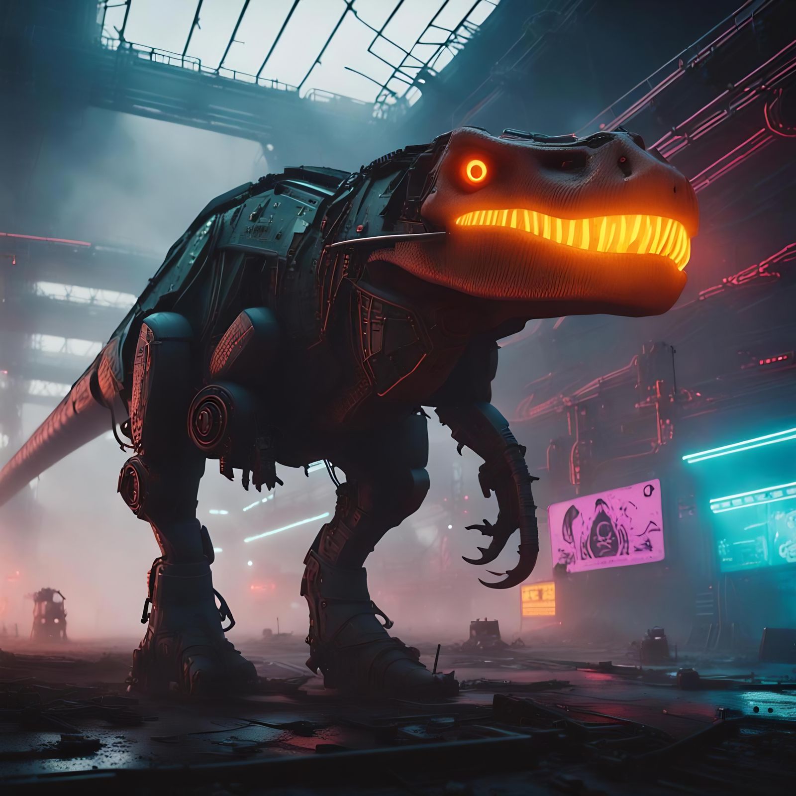 Cyberpunk Hunter Rig - AI Generated Artwork - NightCafe Creator