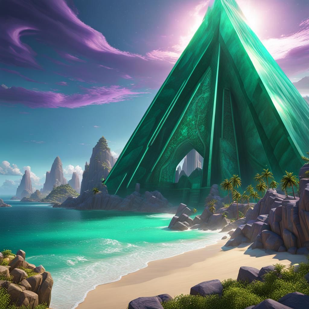 Malachite Amethyst Diamond Coastal seascape Tallest Skyscraper called ...