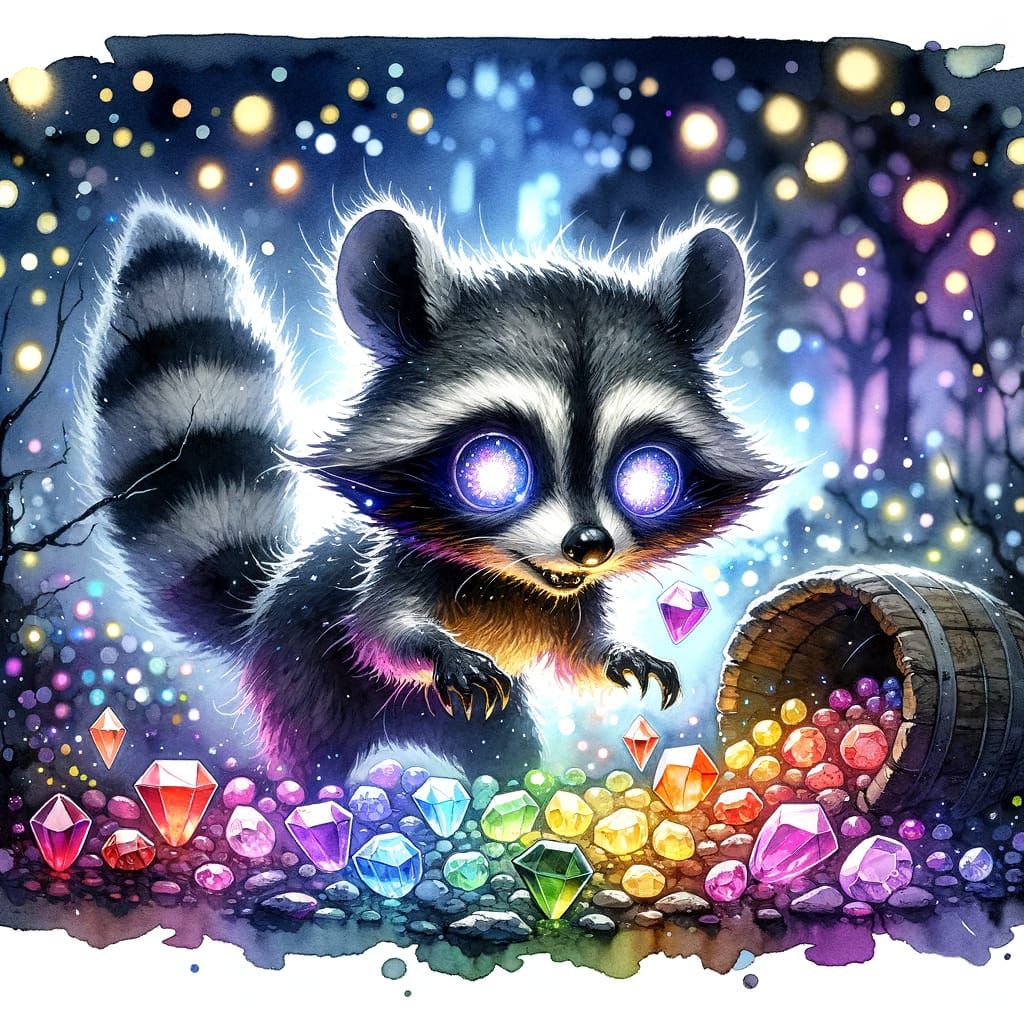 Raging Racoons - Collecting the Rainbow - AI Generated Artwork ...