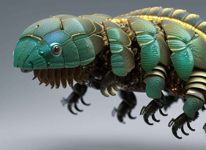 Intricate detailed isopod elaborate 8K 3D prehistoricore beautiful ...