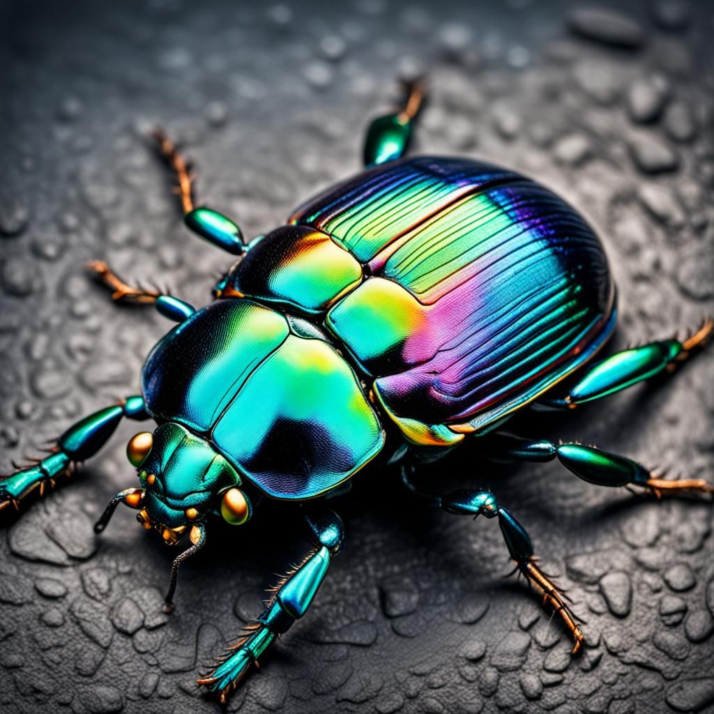 Iridescent beetle - AI Generated Artwork - NightCafe Creator