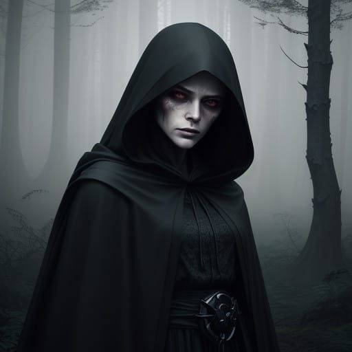 Ghost Shadow - Mysterious Female Figure in Abandoned Forest ...