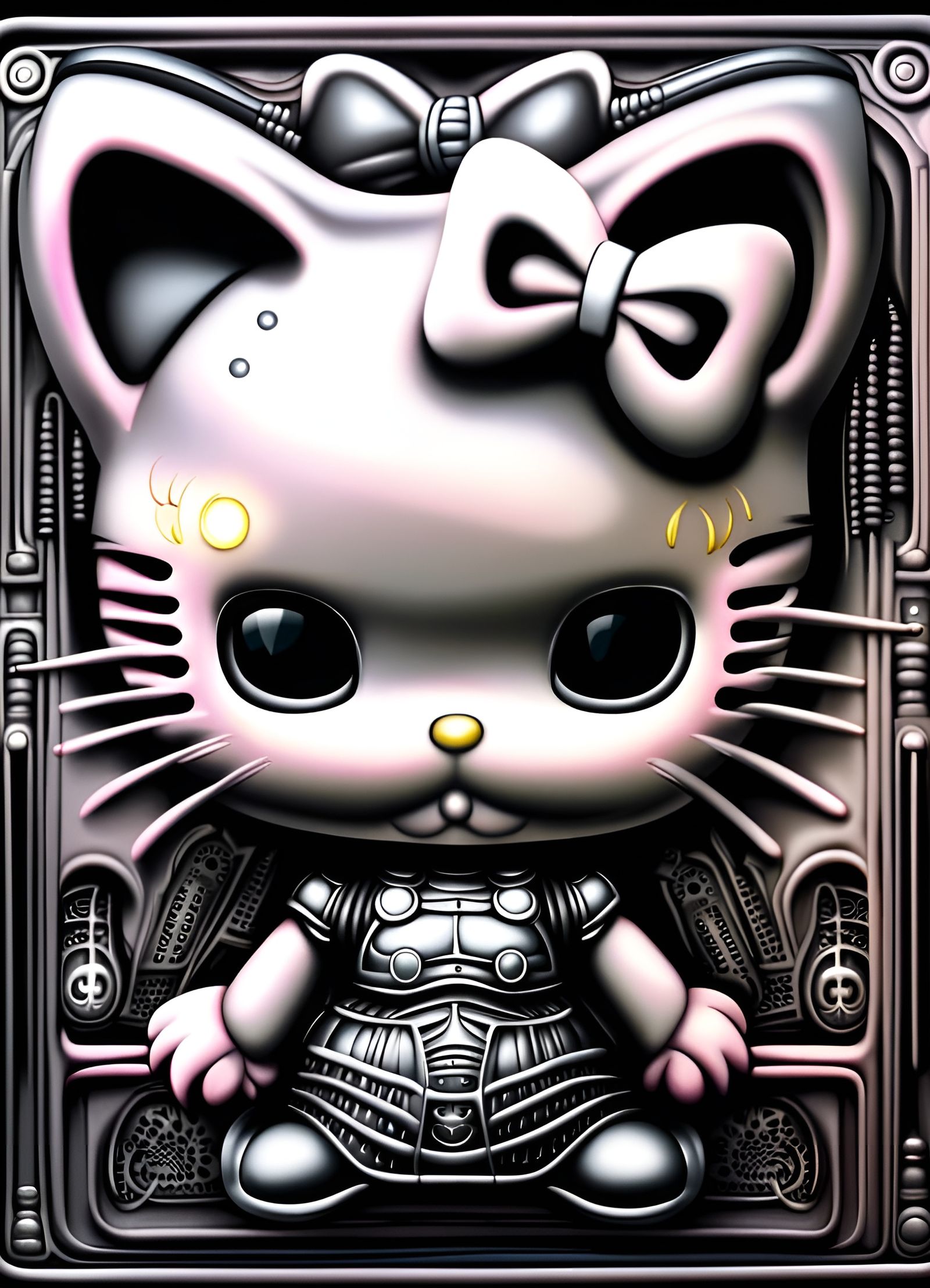 A scary hello Kitty - AI Generated Artwork - NightCafe Creator