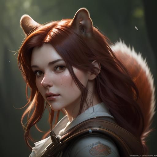 Squirrel Red - AI Generated Artwork - NightCafe Creator