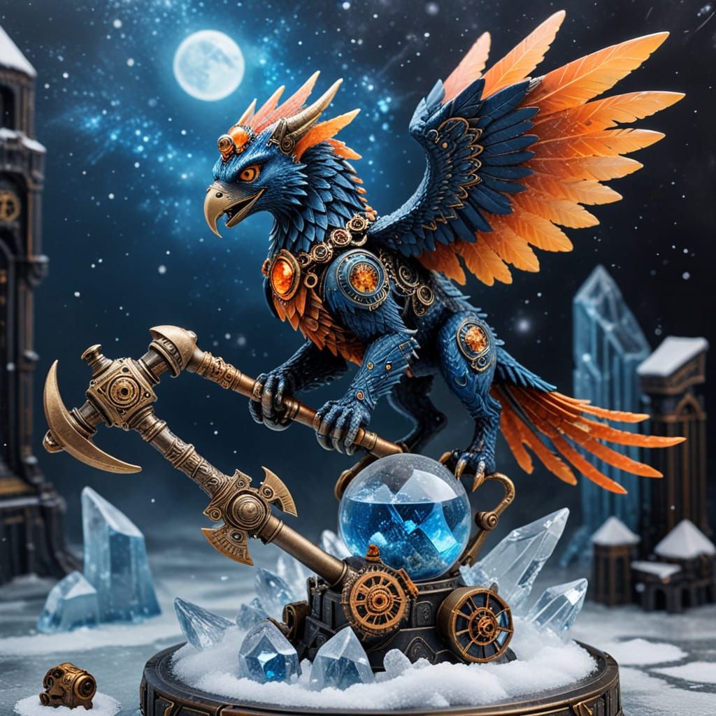 hammer keeper gryphon in a frozen world