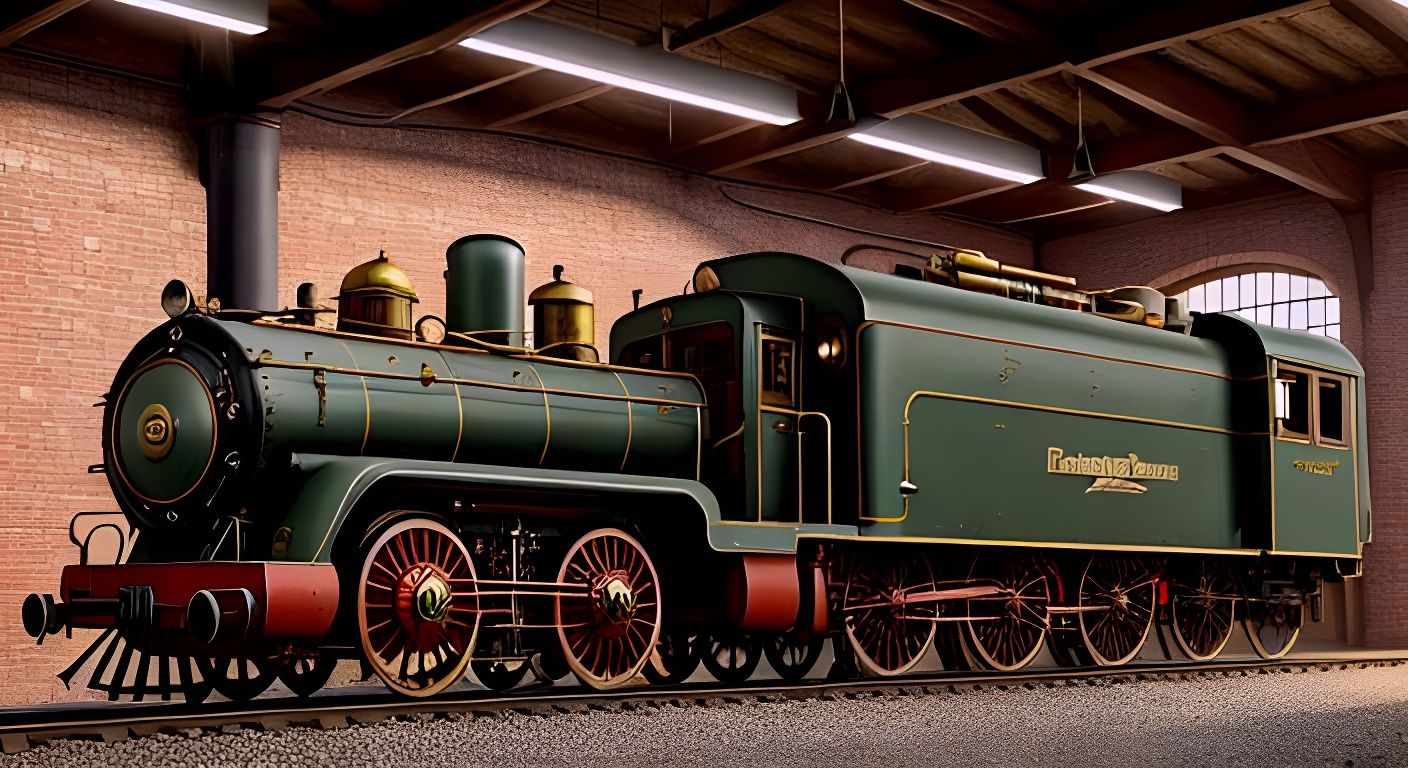 Fantasy vintage steam engine - AI Generated Artwork - NightCafe Creator