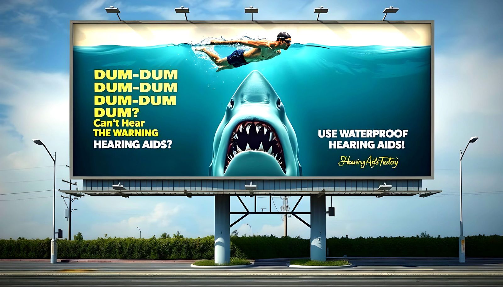 Waterproof Hearing Aids Silly Billboard