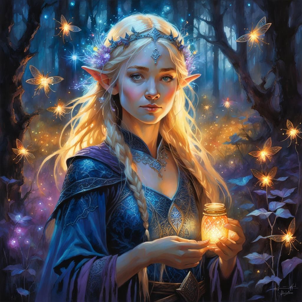 Fantasy portrait: Elven maiden - AI Generated Artwork - NightCafe Creator