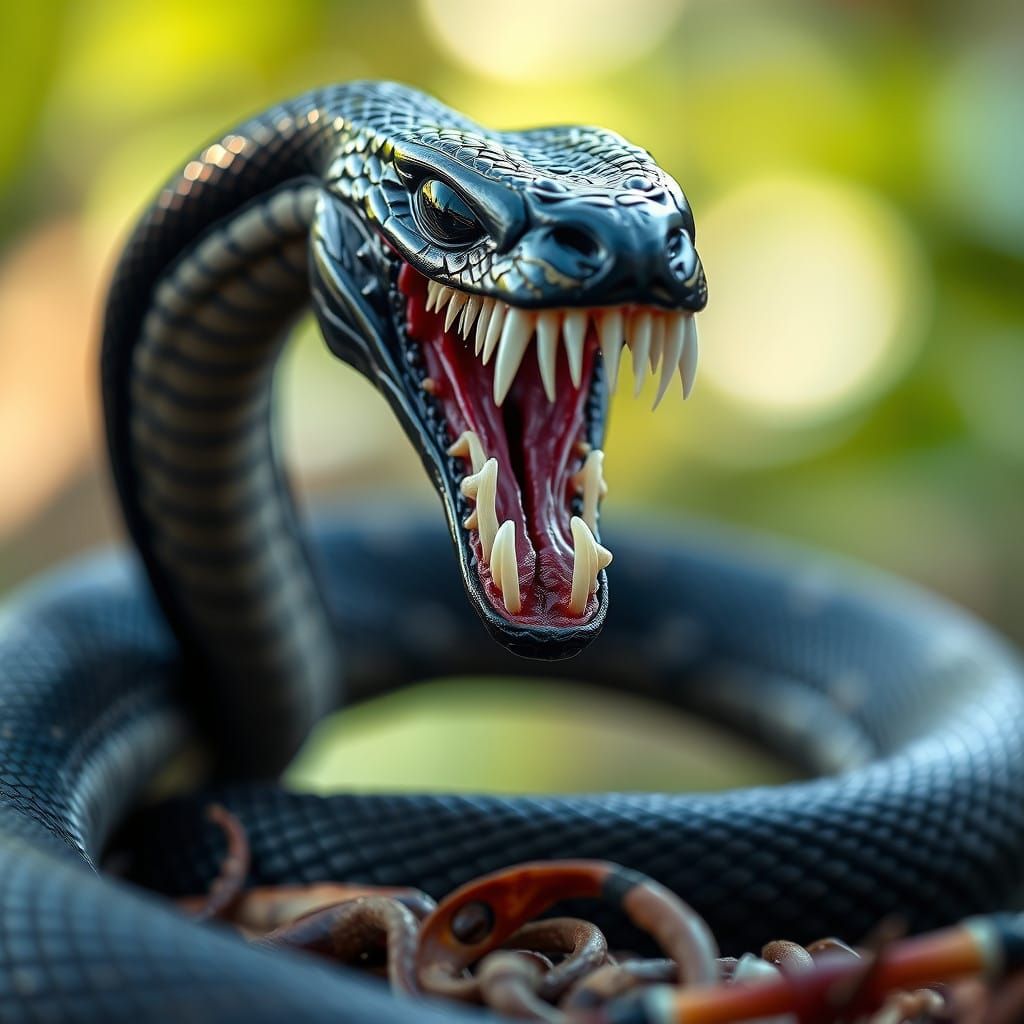 Venom Symbiote Snake - Ethereal Symbiote Snake in Vibrant B...