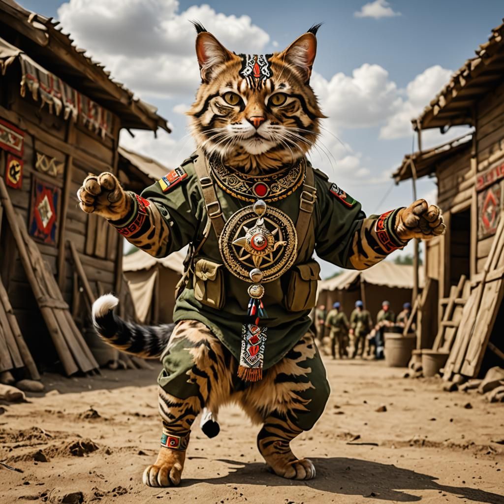 Military cat - AI Generated Artwork - NightCafe Creator