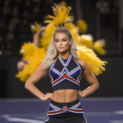 Famous Cheerleading Influencer "Pamela Reif" wearing cropped ...