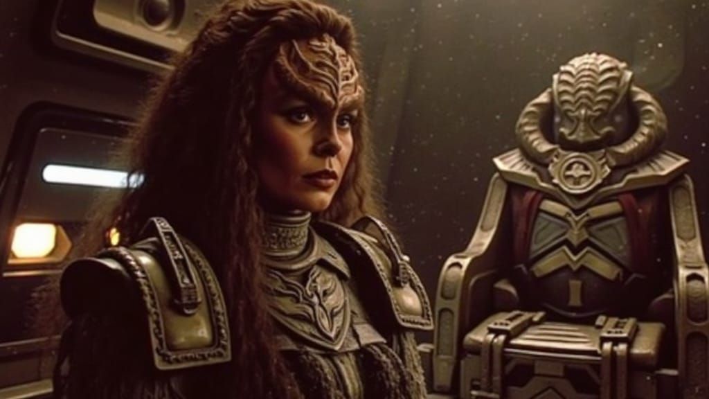 Female Klingon Captain - Regal Klingon Captain in Battle-Sca...
