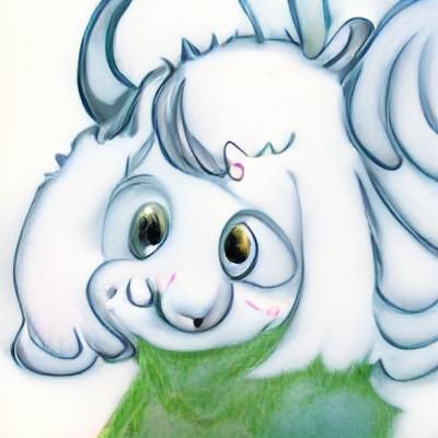 Fluffy goat chalk art storybook illustrations - AI Generated Artwork ...