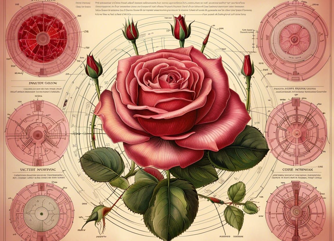 Diagram of roses - AI Generated Artwork - NightCafe Creator