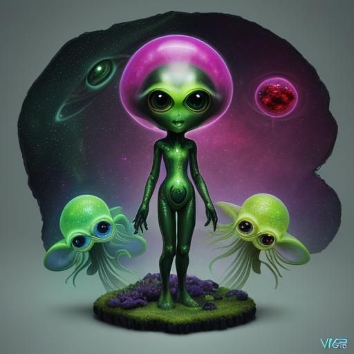 planet infested with fungi reds greens violets all vivid lasers alien ...
