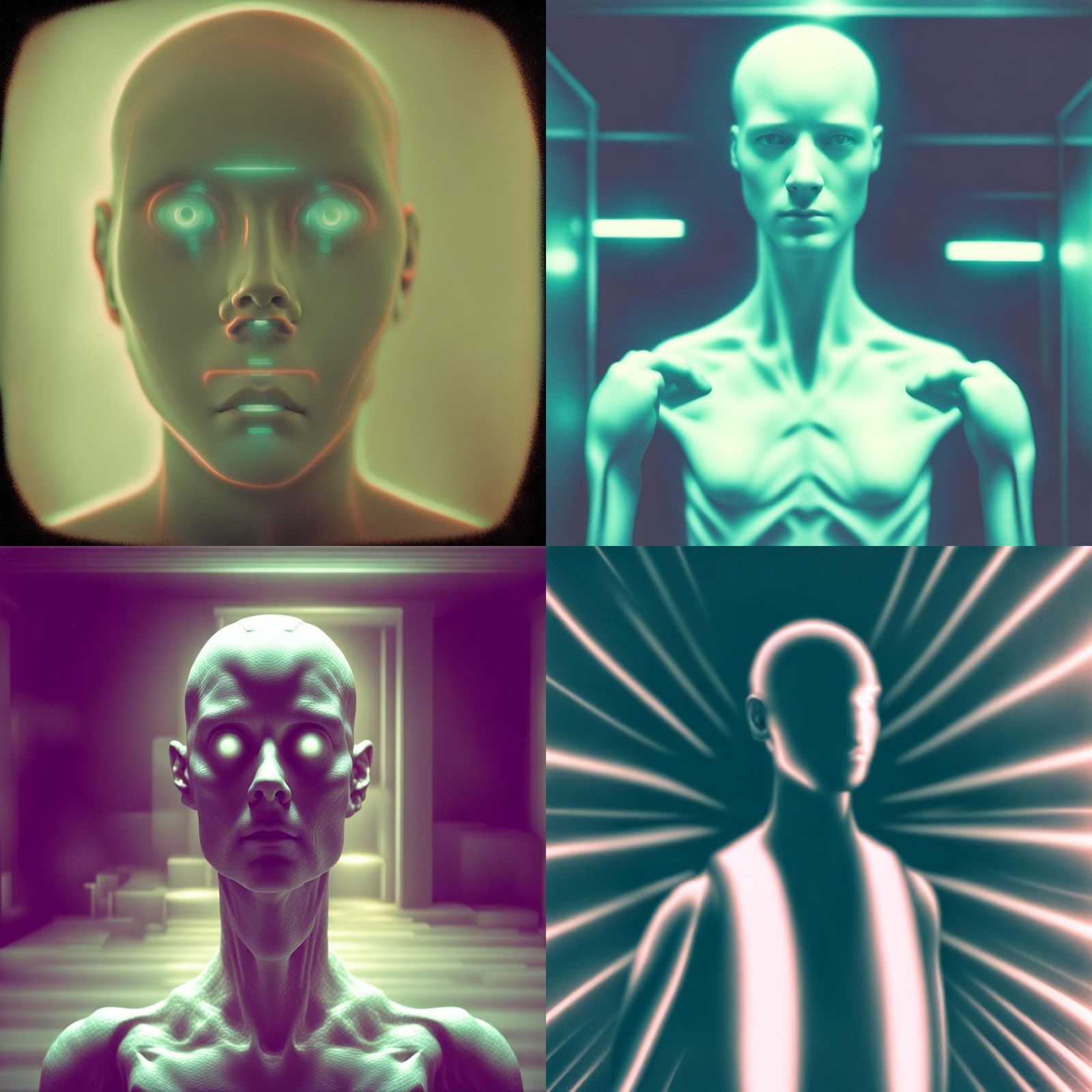 a humanoid anomaly captured in a vhs tape - AI Generated Artwork ...