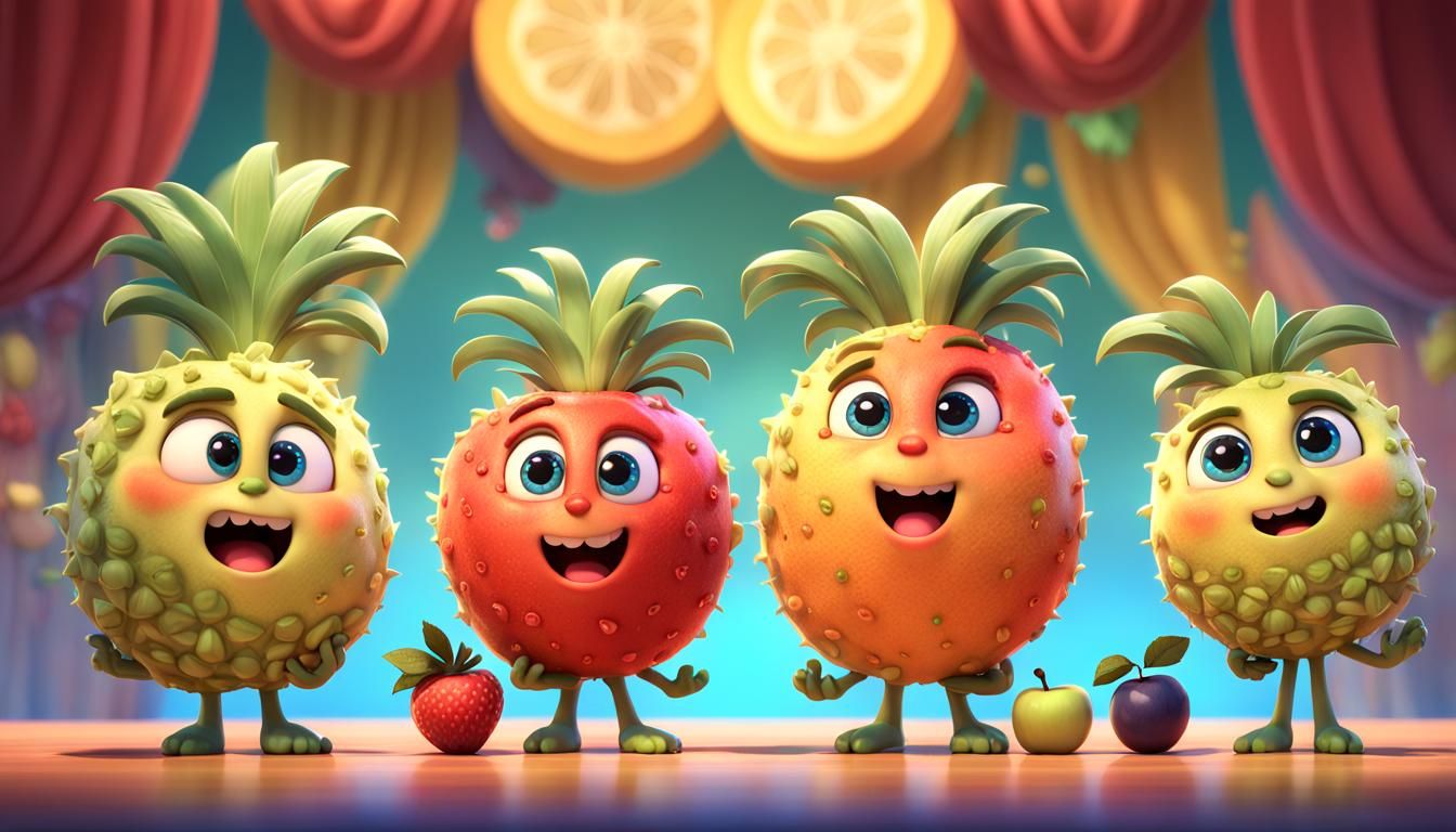 Chibi fruit, talk show, gorgeous drama stage. chibi adorable, gorgeous ...