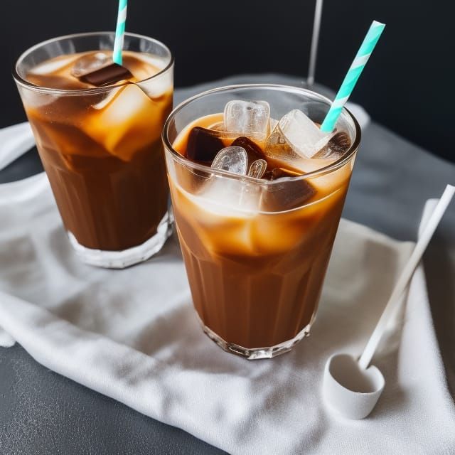 Iced Coffee for Two - AI Generated Artwork - NightCafe Creator