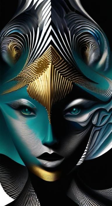 Teal,Navy,black , white art by Nam Das, Jim lee hyperrealism ...