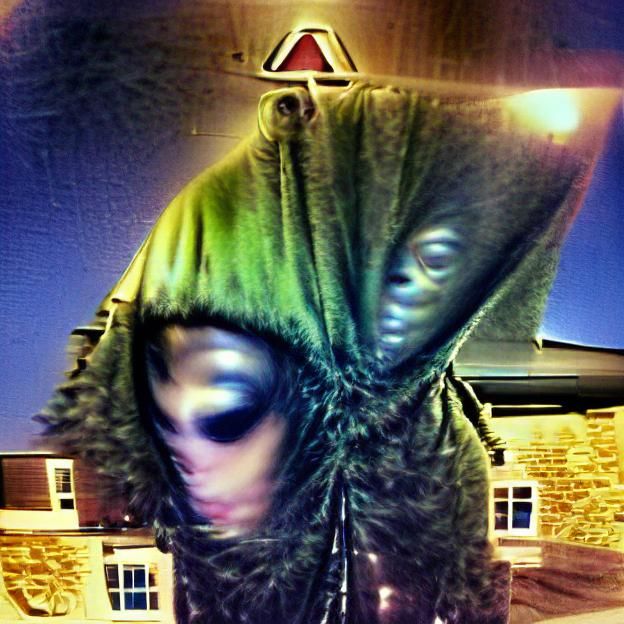 Hooded alien creature - AI Generated Artwork - NightCafe Creator