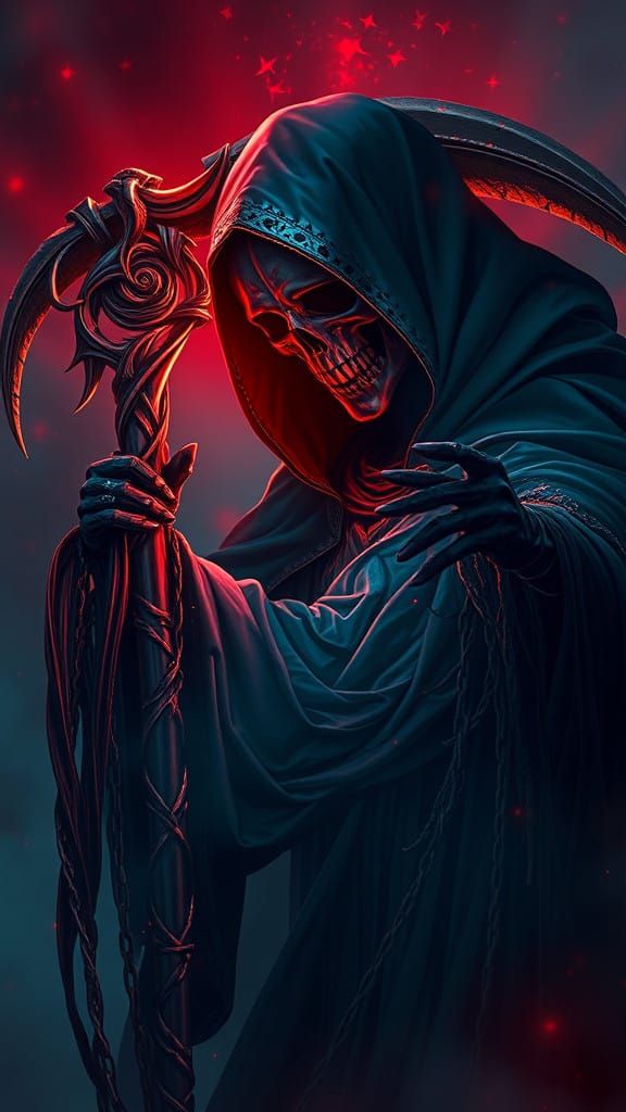 Love Personified as the Grim Reaper in Hyper-Reali... - AI Art