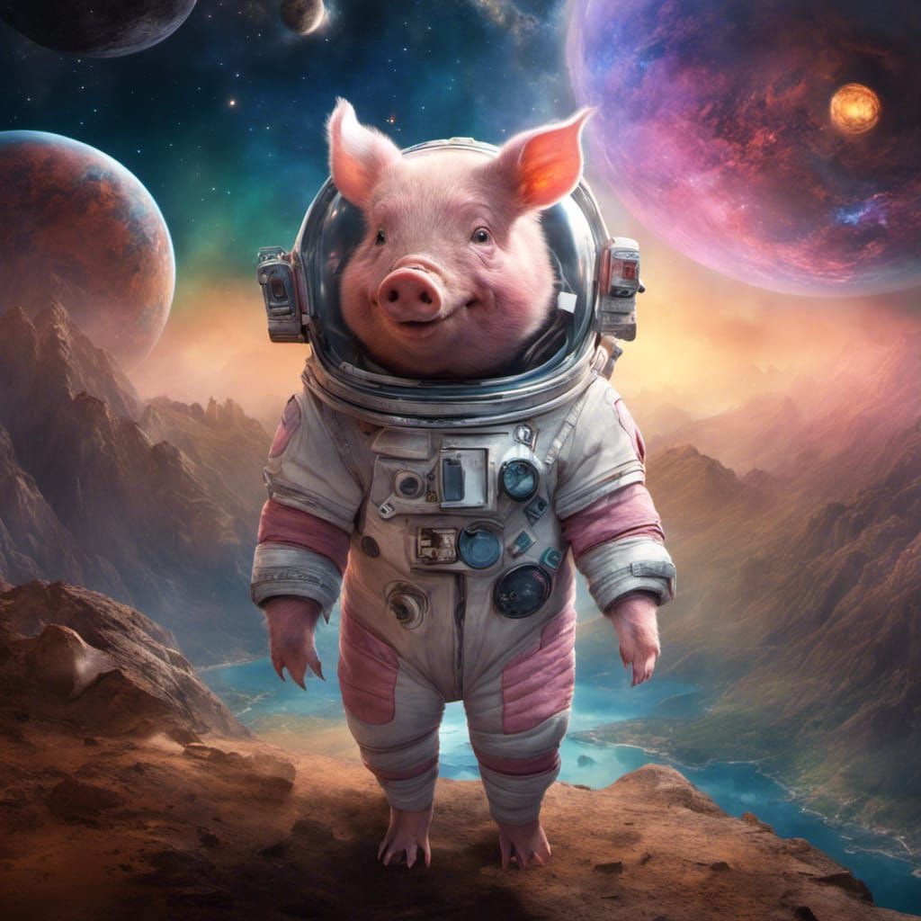 Pigs in Space! - AI Generated Artwork - NightCafe Creator