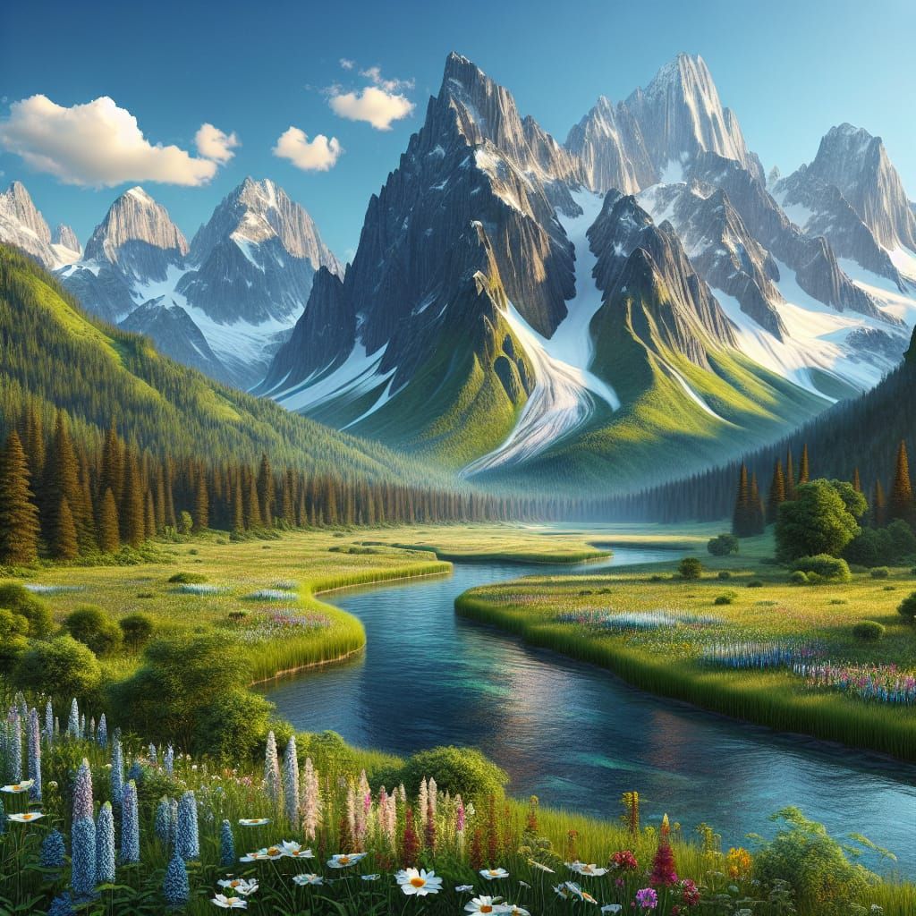 scenic landscape - AI Generated Artwork - NightCafe Creator